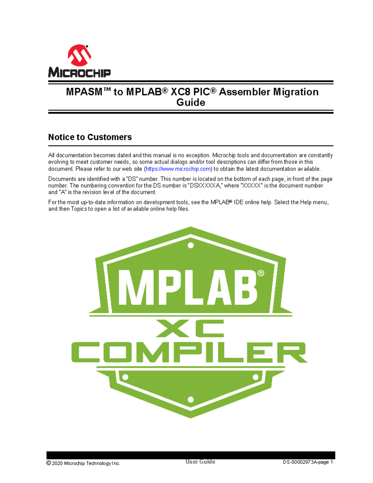 Mpasm to Mplab XC8 PIC Assembler Migration Guide - Databases and data - Studocu