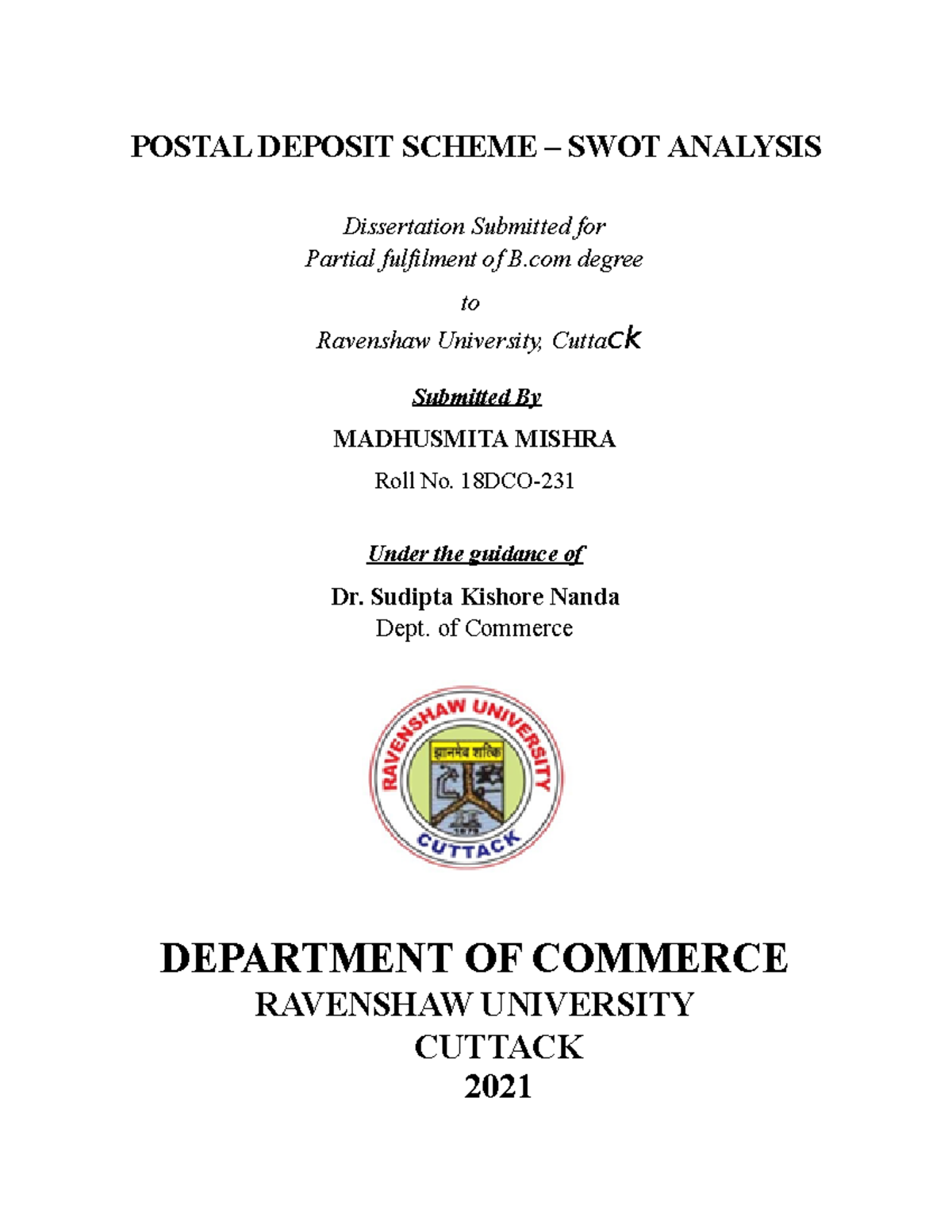 Postal Deposit Scheme 1 and it's services all over india - POSTAL ...