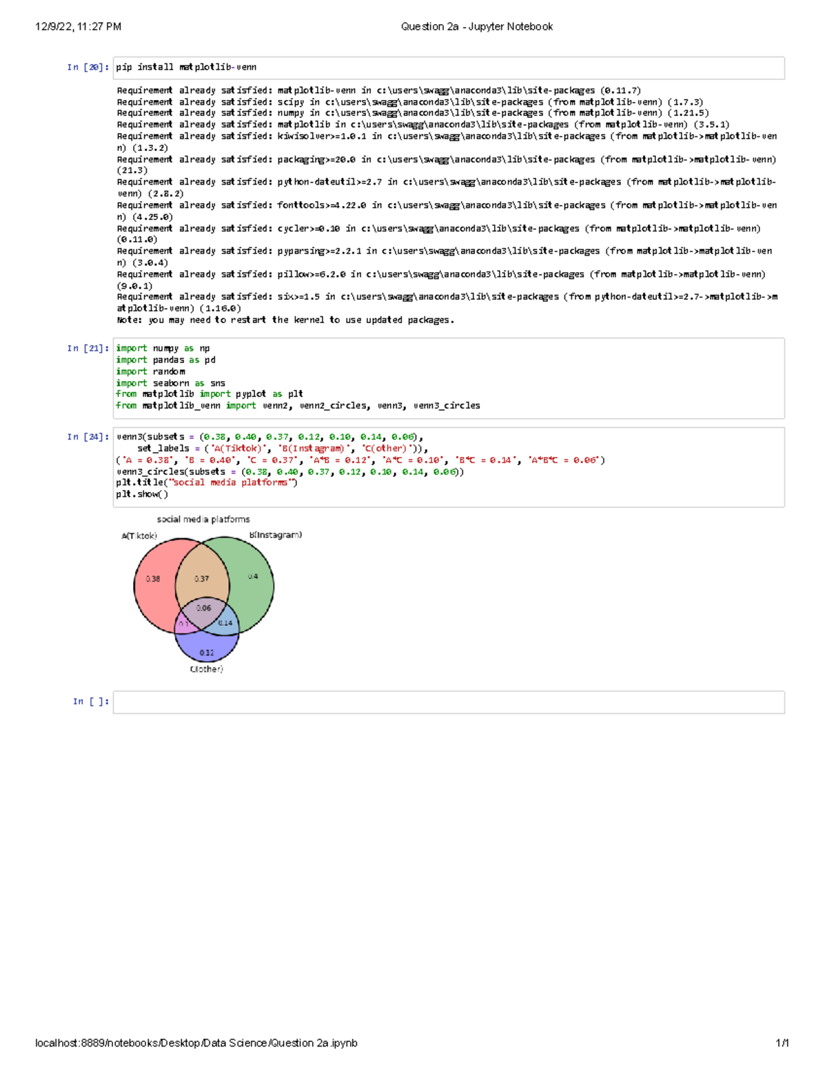 Question 2a last ass - 12/9/22, 11:27 PM Question 2a - Jupyter Notebook ...