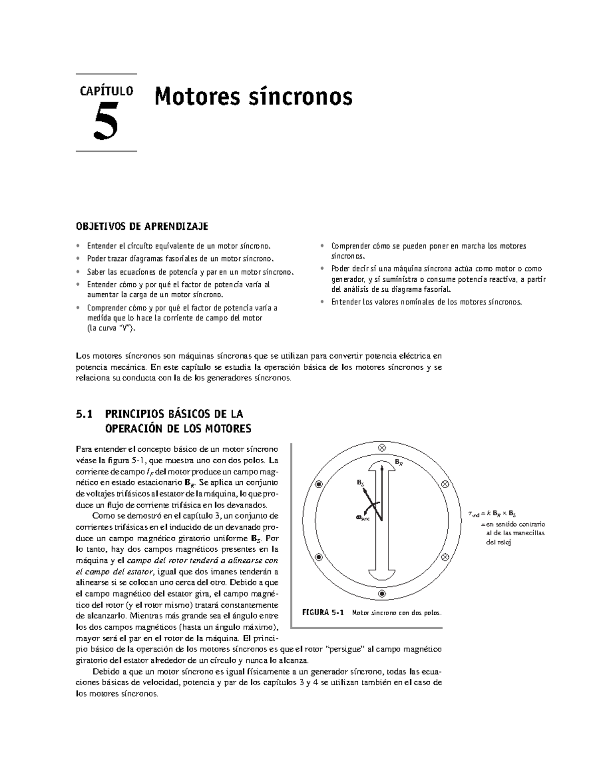Motores Sincronos - Motores síncronos OBJETIVOS DE APRENDIZAJE Entender el circuito equivalente ...