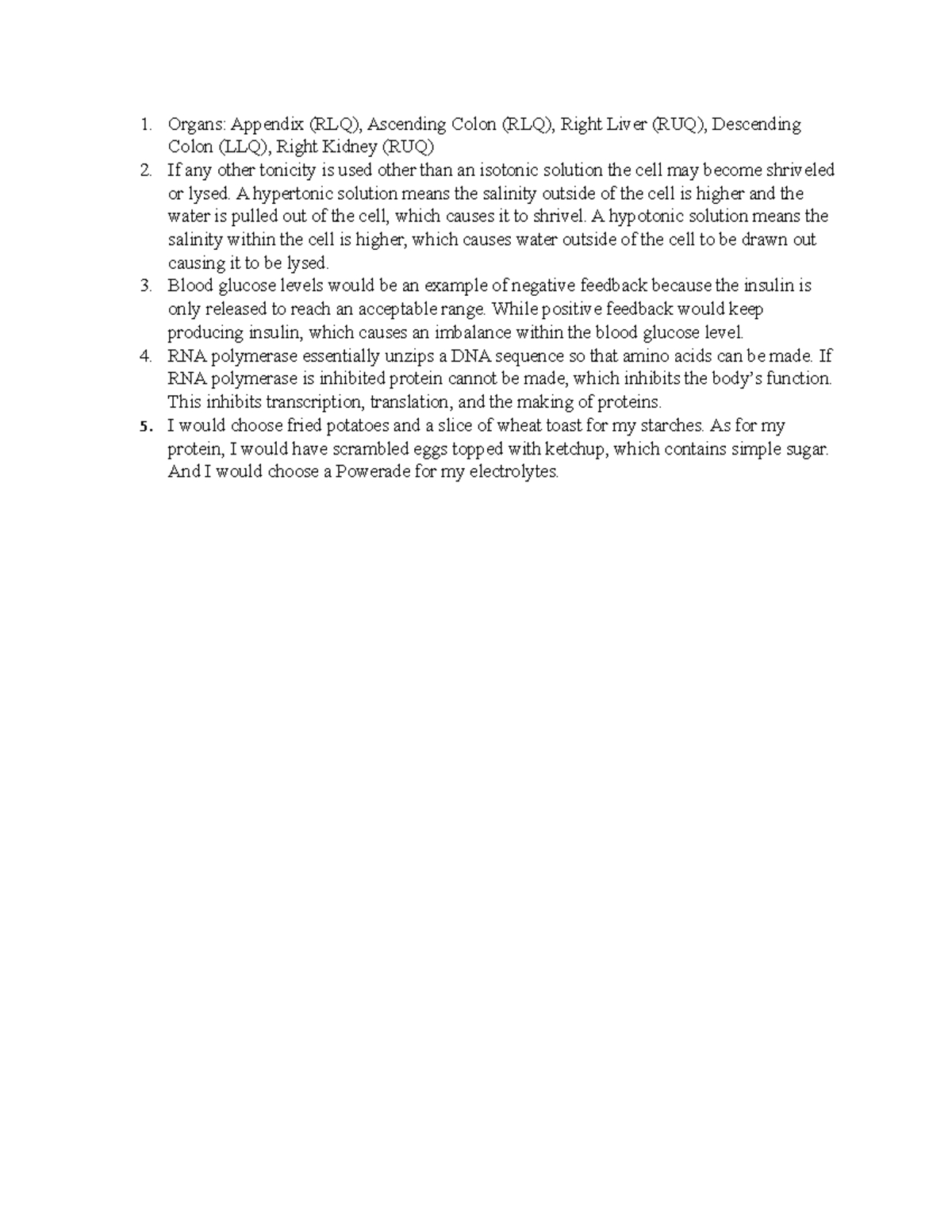 Case Study 1 - Specific instances for certain body systems covered in ...