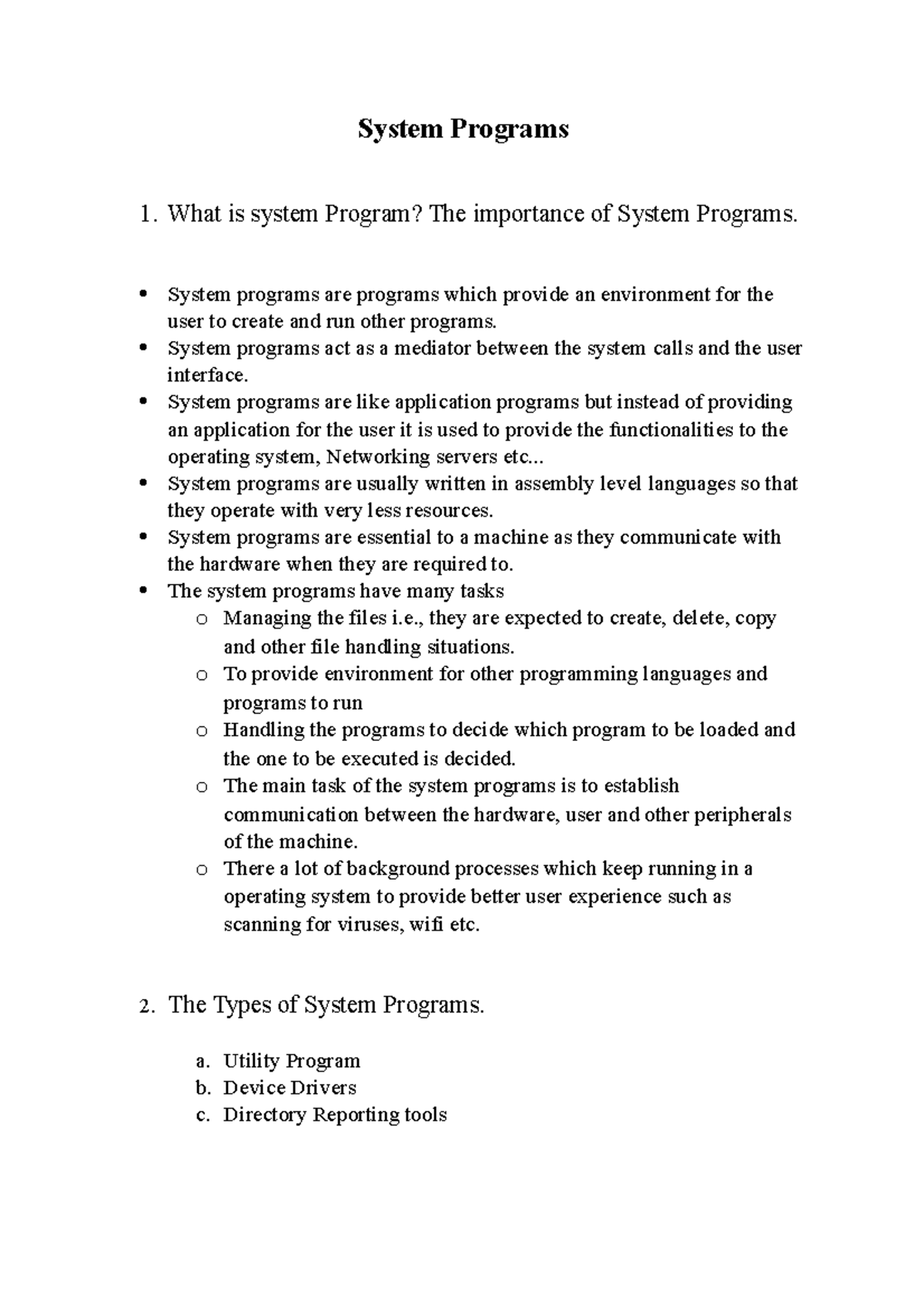 System Programs What Is System Program The Importance Of System