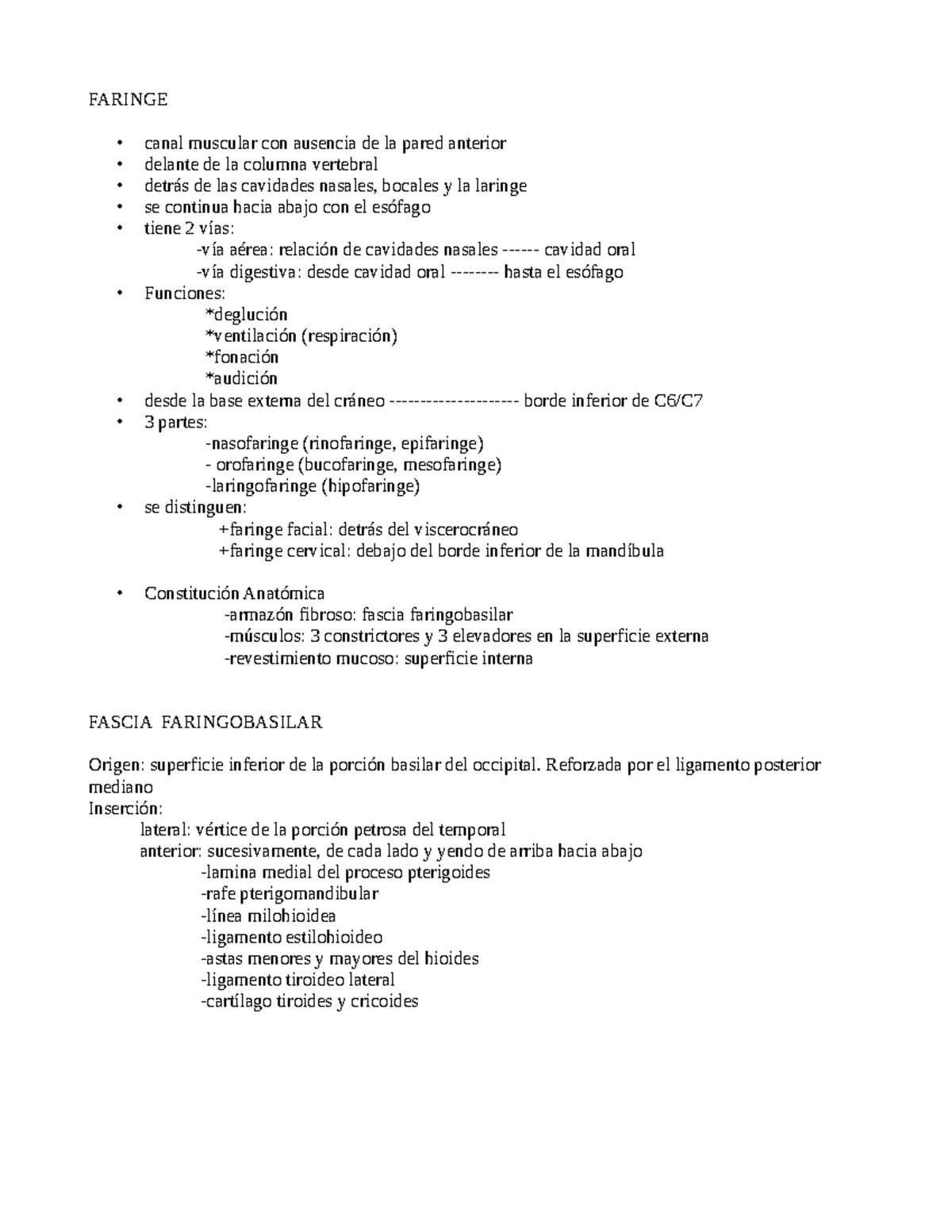 Faringe - Generalidades, músculos, vascularización e inervación según ...