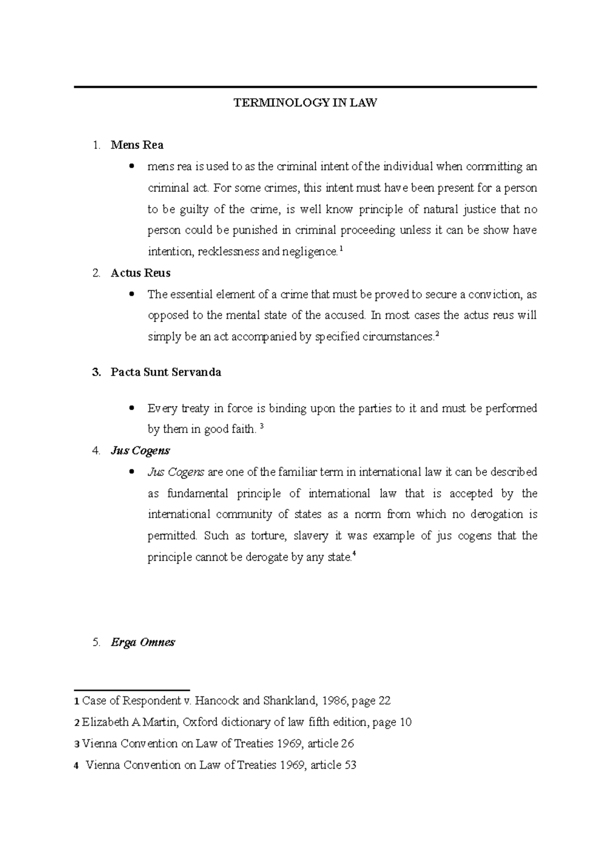 Terminology In Law