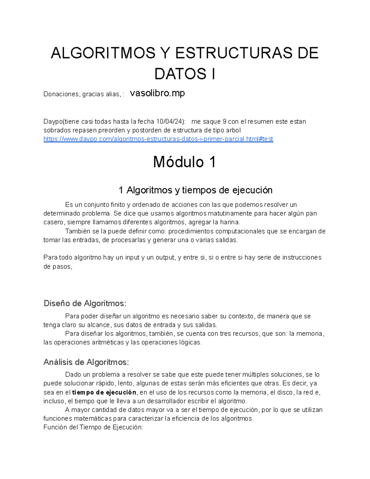 Algoritmos Y Estructuras DE Datos I - ALGORITMOS Y ESTRUCTURAS DE DATOS ...