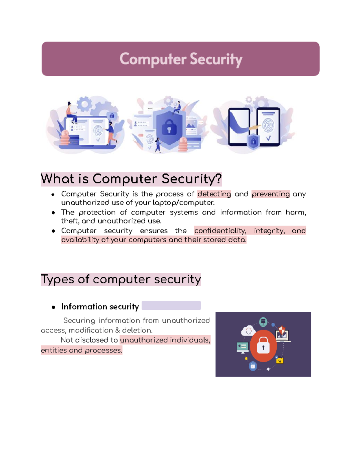 Computer Security - The protection of computer systems and information ...