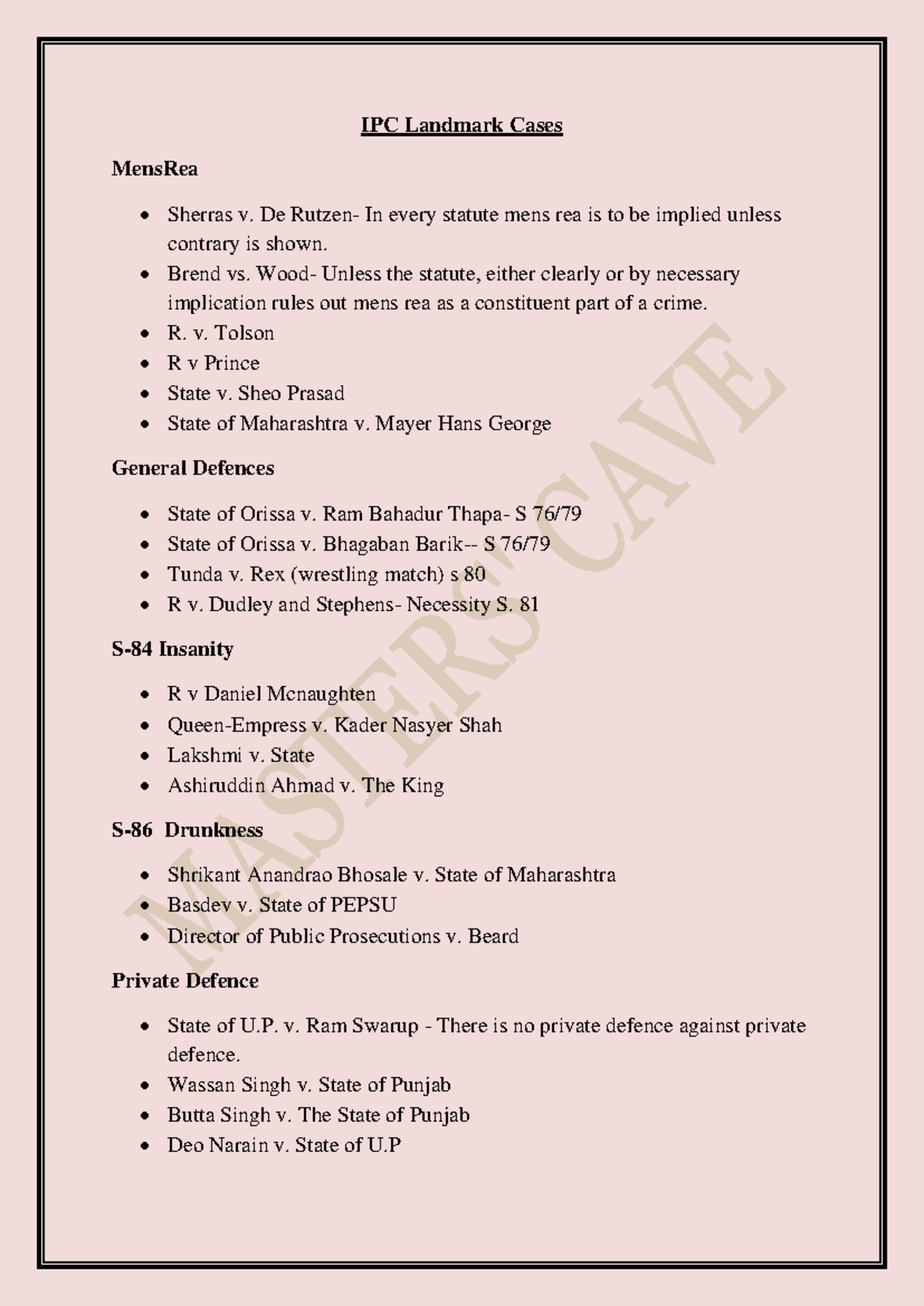 IPC Landmark Cases - IPC COURSE NOTQES AND MATERIAL - IPC Landmark ...