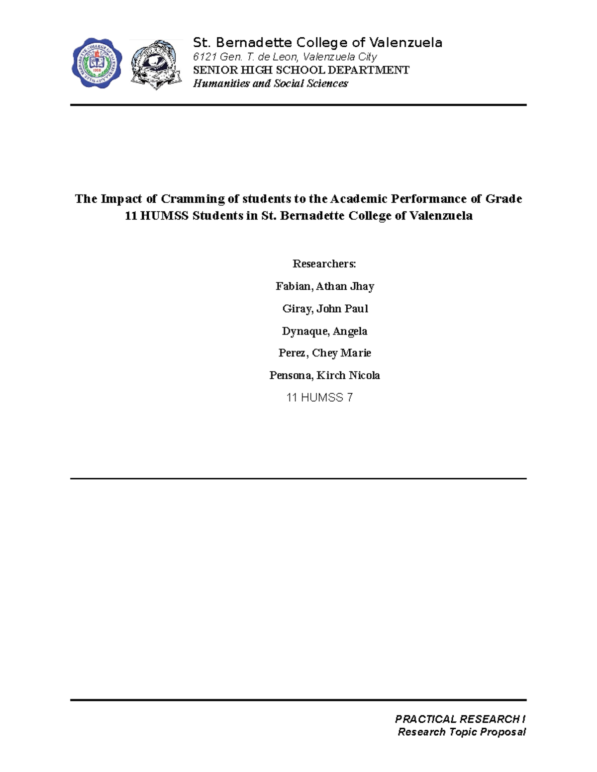 EPEKTO SOSYAL MIDYA - St. Bernadette College of Valenzuela 6121 Gen. T ...