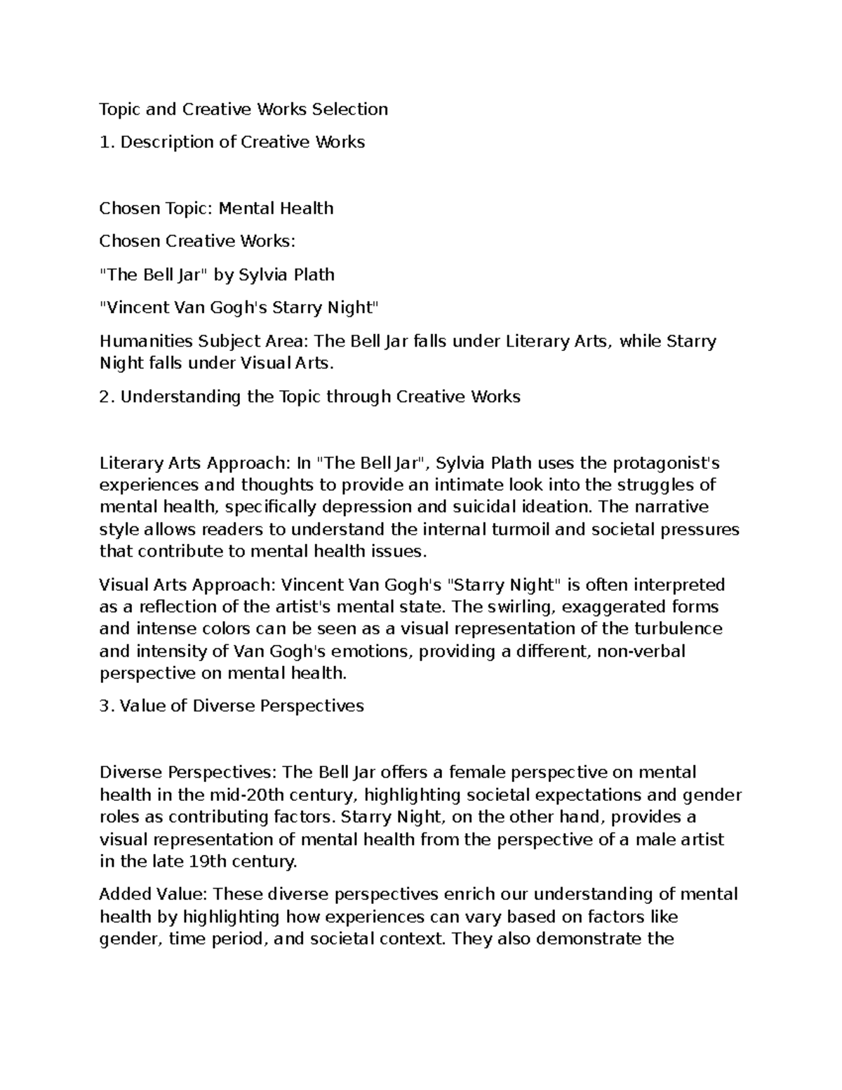 Module 2 - Yyy - Topic and Creative Works Selection Description of ...