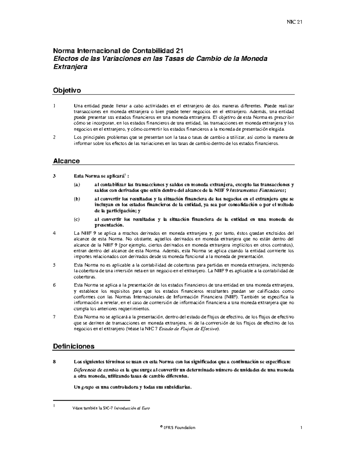 NIC 21 - Apuntes NIC 21 - Norma Internacional de Contabilidad 21 ...