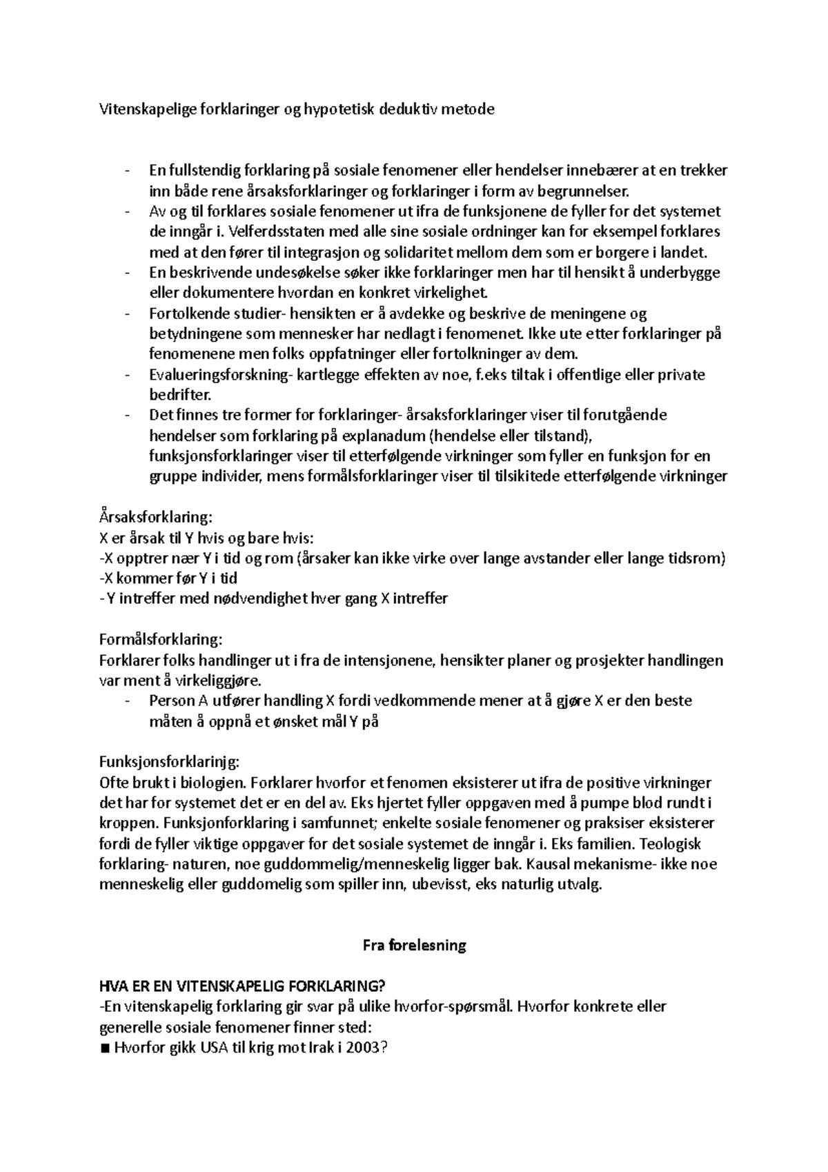 8. Vitenskpelige forklaringer og hypotetisk deduktiv metode - Av og til ...