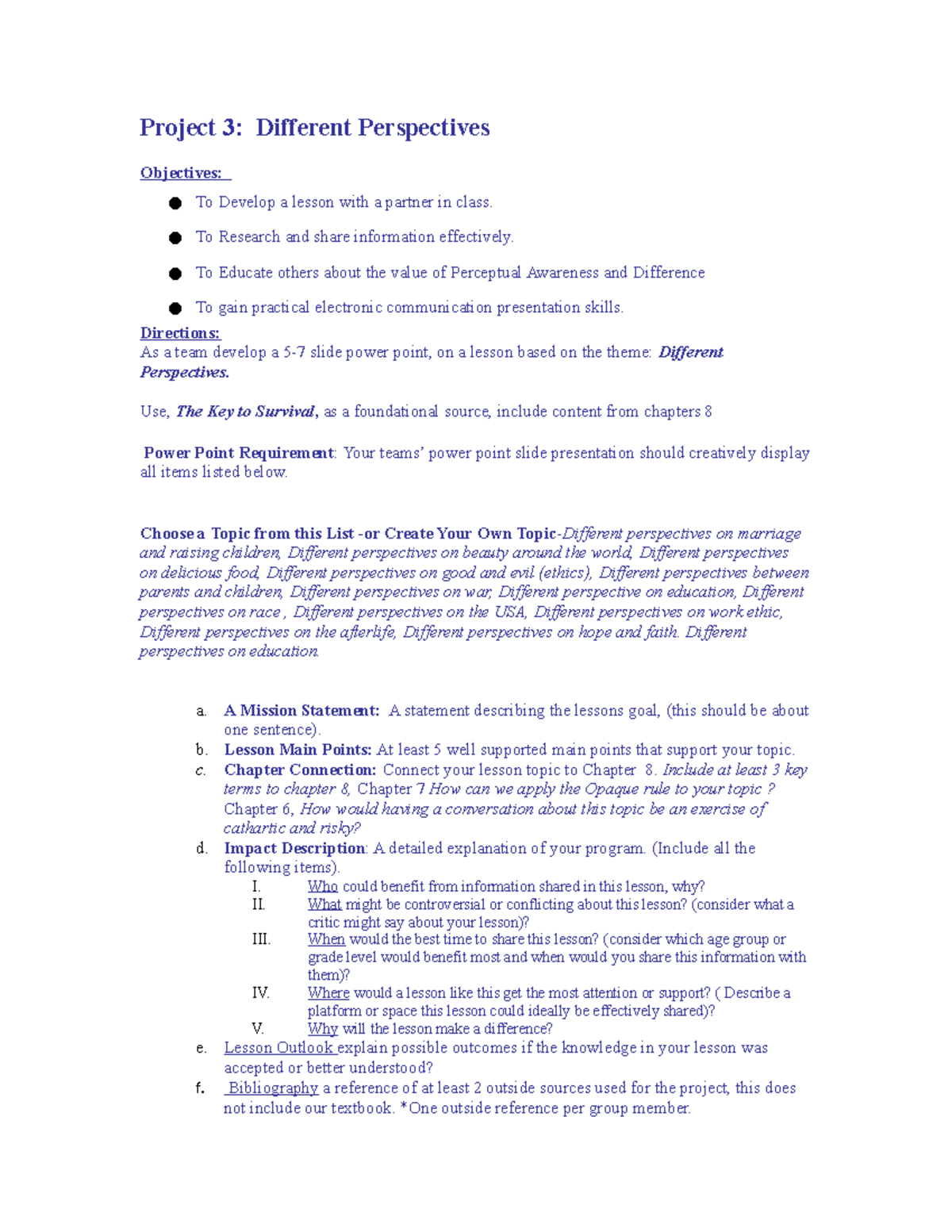 IPC Project 3 - assignment - Project 3: Different Perspectives ...