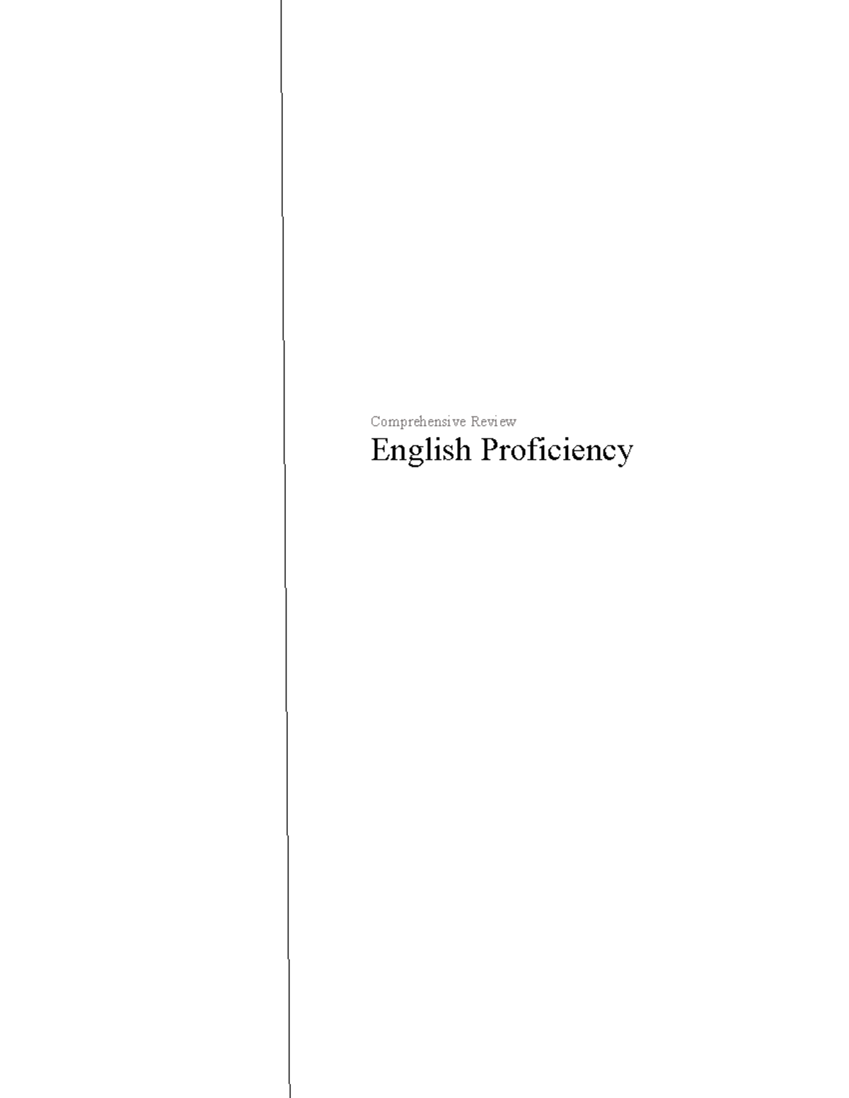 English Reviewer - Comprehensive Review English Proficiency WORDS AND ...