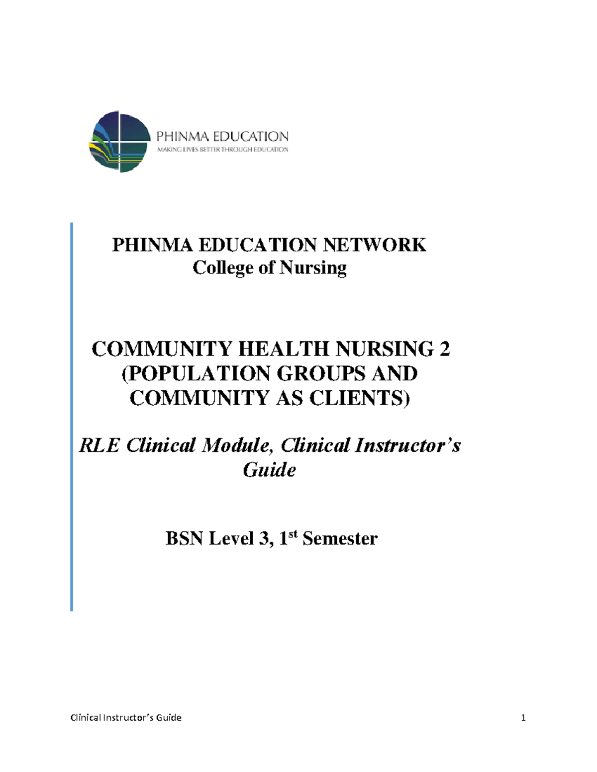CHN II RLE SAS - Tuon - PHINMA EDUCATION NETWORK College of Nursing ...