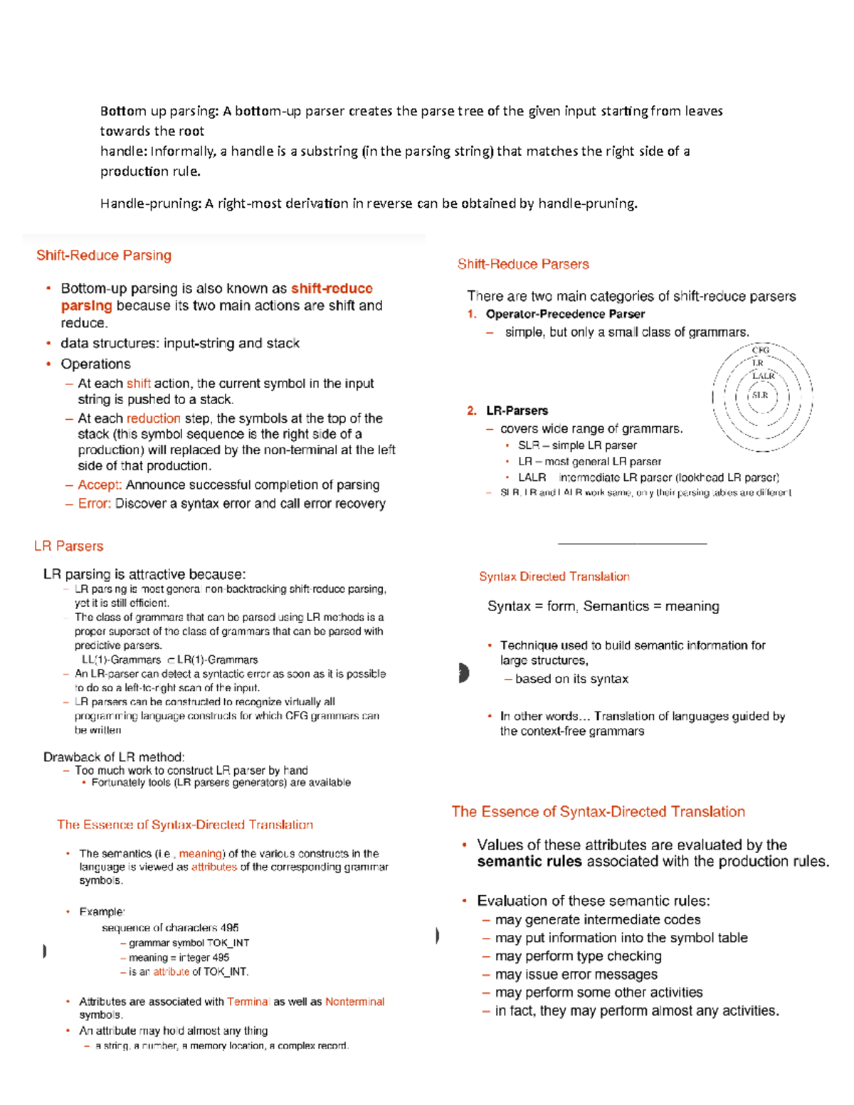Bottom up parsing - Jkdjdjdjdk - Bottom up parsing: A parser creates ...