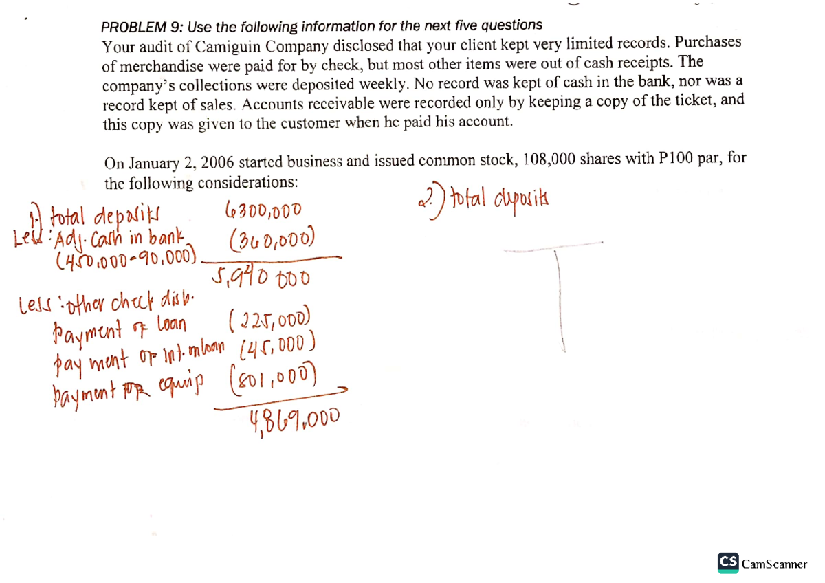 Problem 9 Aud and assurance concepts and application 1 - Accountancy ...