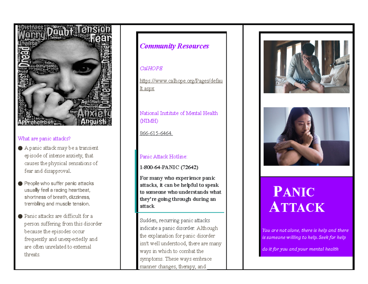 Mental Health and Wellness Brochure - What are panic attacks? A panic ...