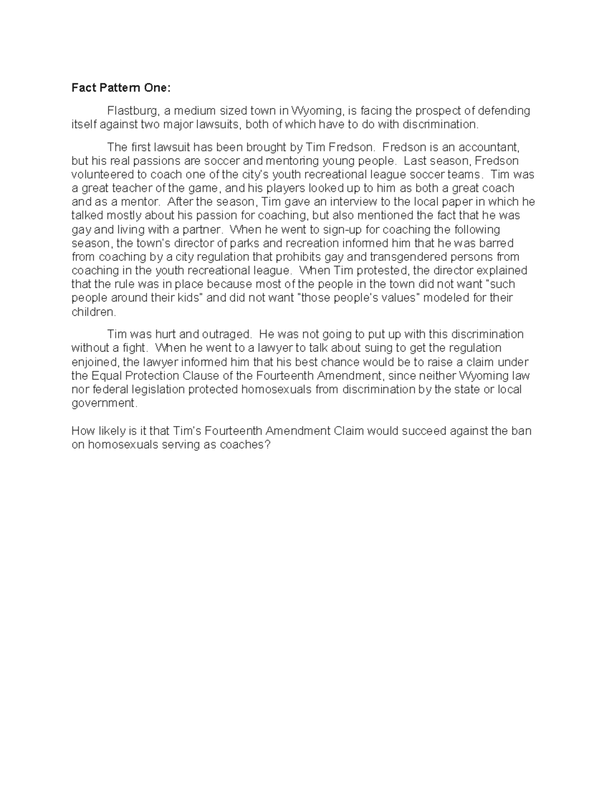 Annotated-POLS468 Final Draft - Fact Pattern One: Flastburg, a medium ...