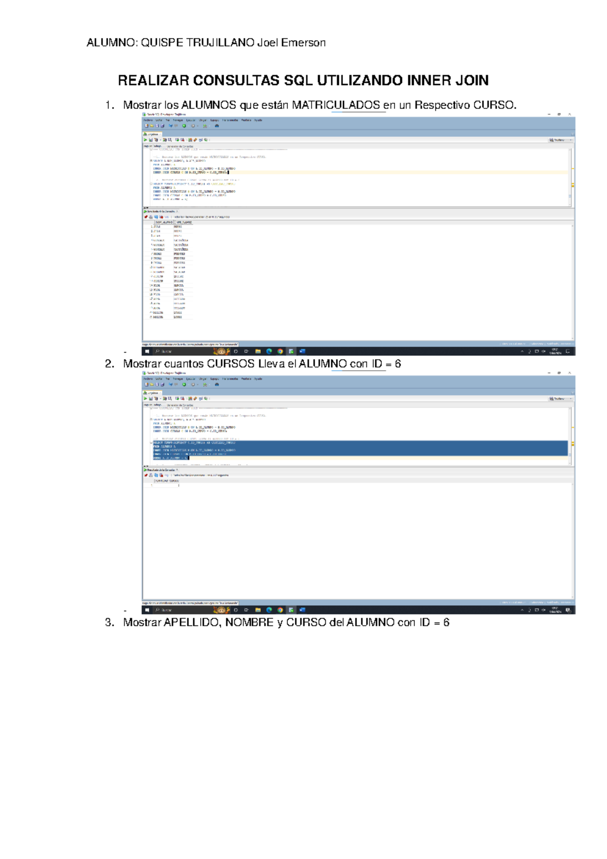 Realizar Consultas SQL Utilizando Inner JOIN, QTJE - REALIZAR CONSULTAS ...