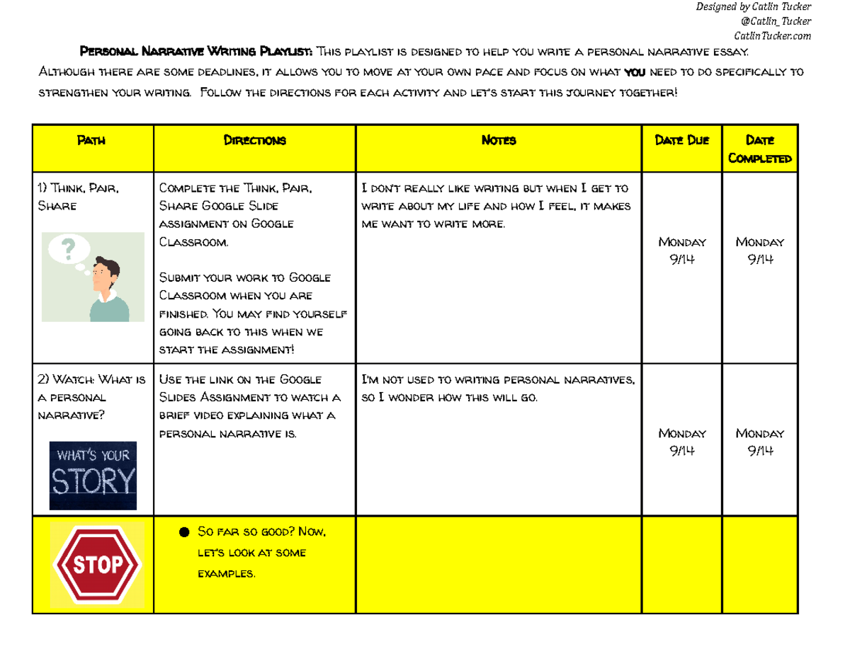 H.EN 10 Narrative Writing for Literature Playlist - @Catlin_Tucker ...