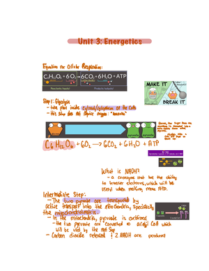 AP Bio unit 3 - Full notes on AP BIO Unit 3 - Cellular Energetics ...
