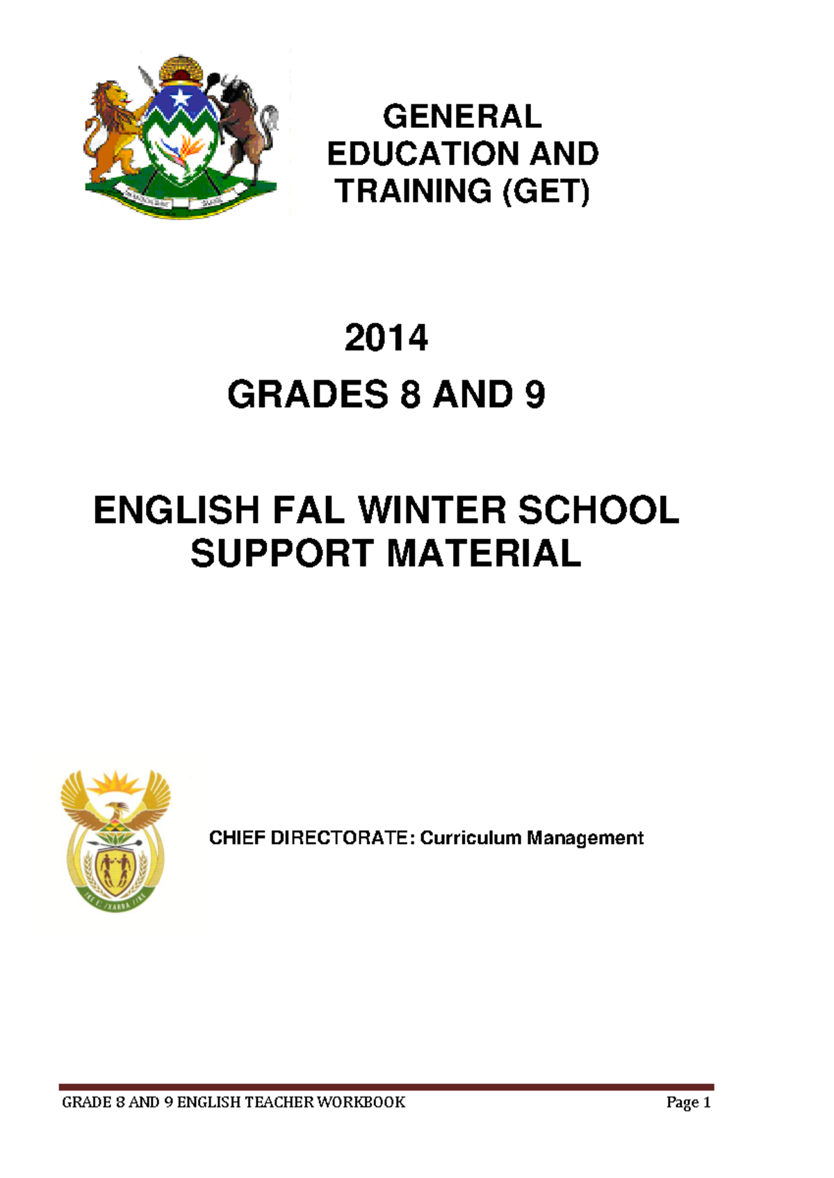 Visual Literacy - 2014 GRADES 8 AND 9 ENGLISH FAL WINTER SCHOOL SUPPORT ...