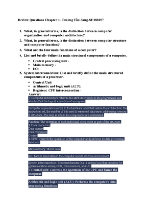 Review questions chapter 6 6 Answer - Review questions chapter 6-Trương ...