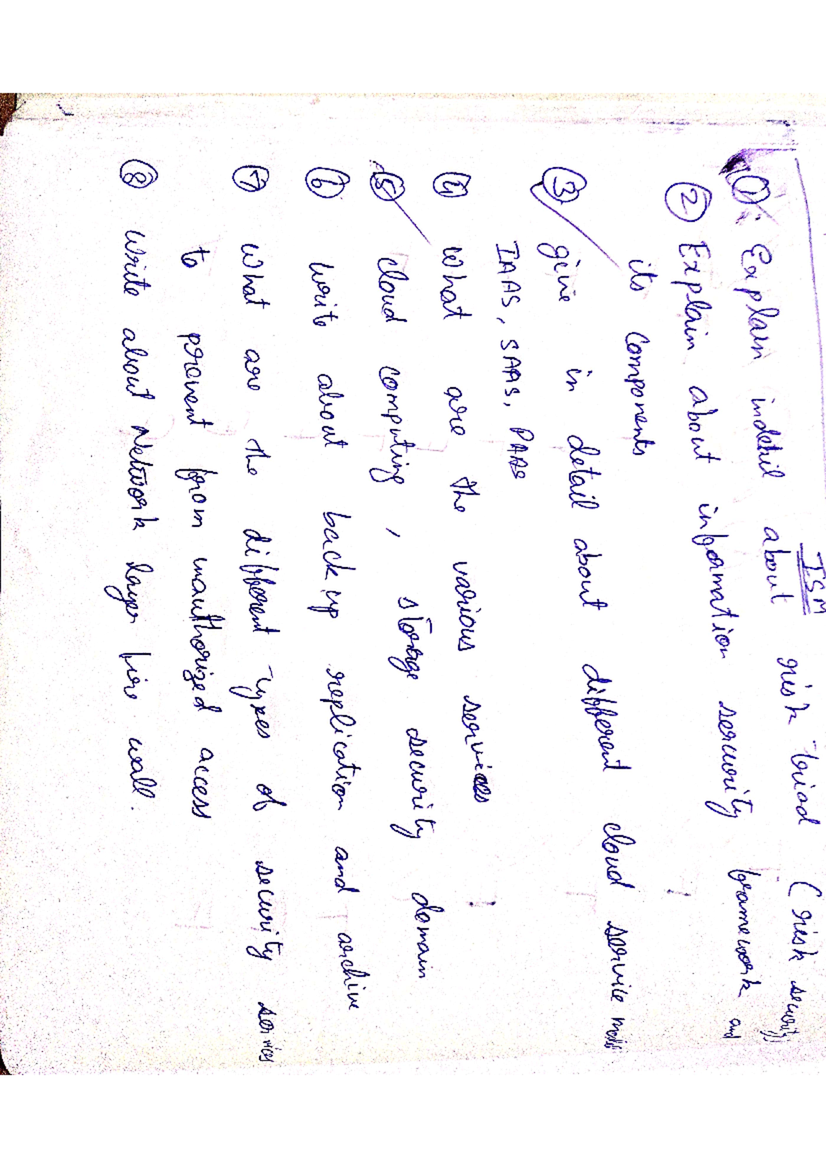 ISM QB - Question bank - Information Storage And Management - ISM if Explain indehil about risk ...