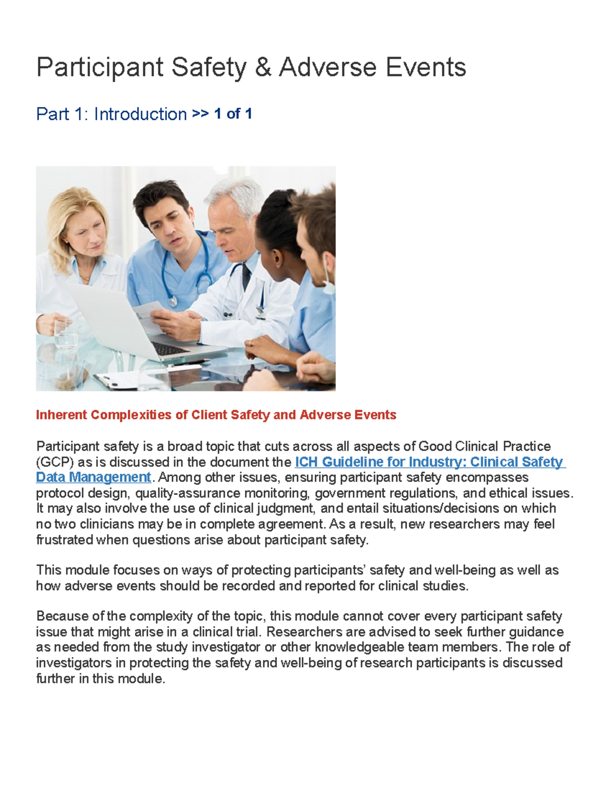 Module 4 - Participant Safety & Adverse Events - Participant Safety ...