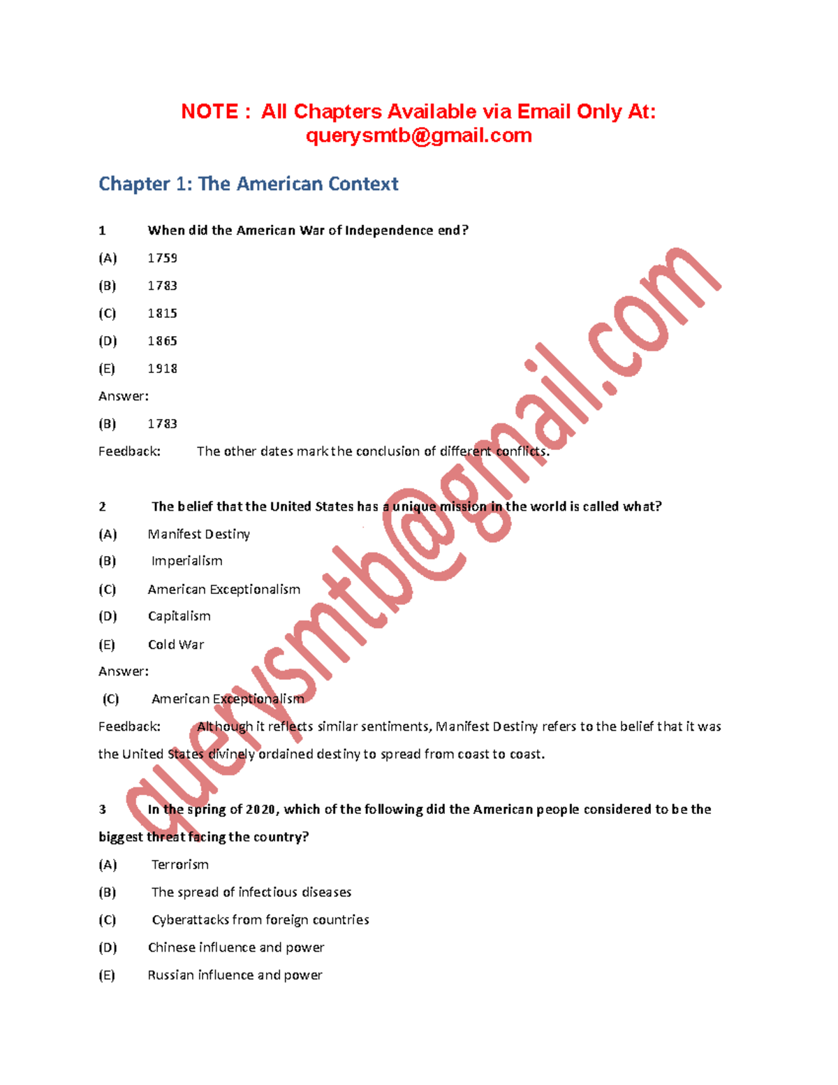 Test Bank and Solutions For American Civilization, An Introduction 8th ...