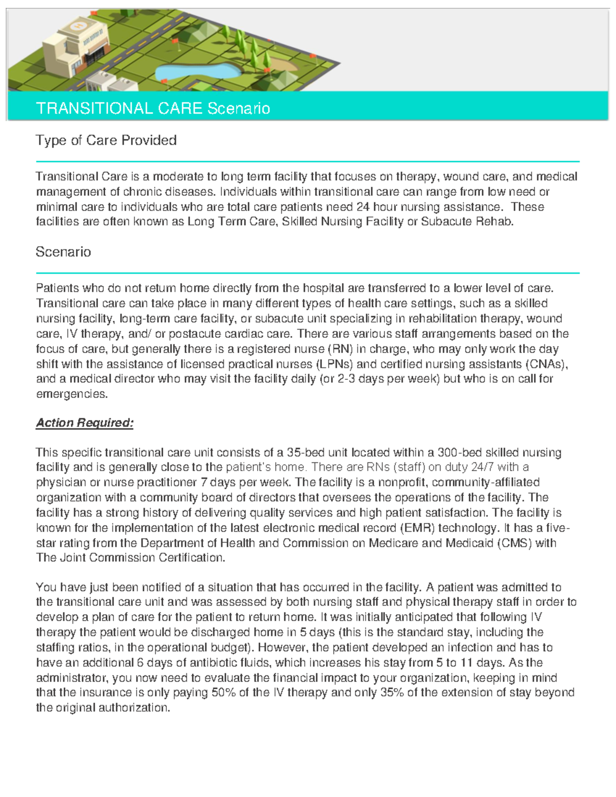 Transistion-Care-Scenario 240 - Type of Care Provided Transitional Care ...