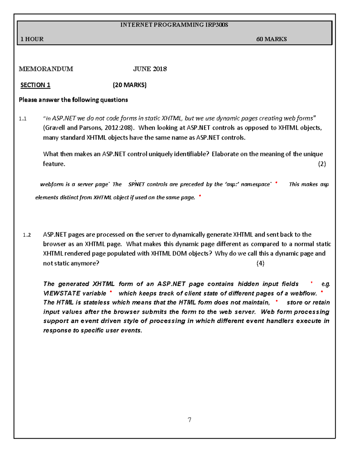 IP3 TEST 2 FT JUNE 2018 MEMO - 1 HOUR 60 MARKS MEMORANDUM JUNE 2018 ...