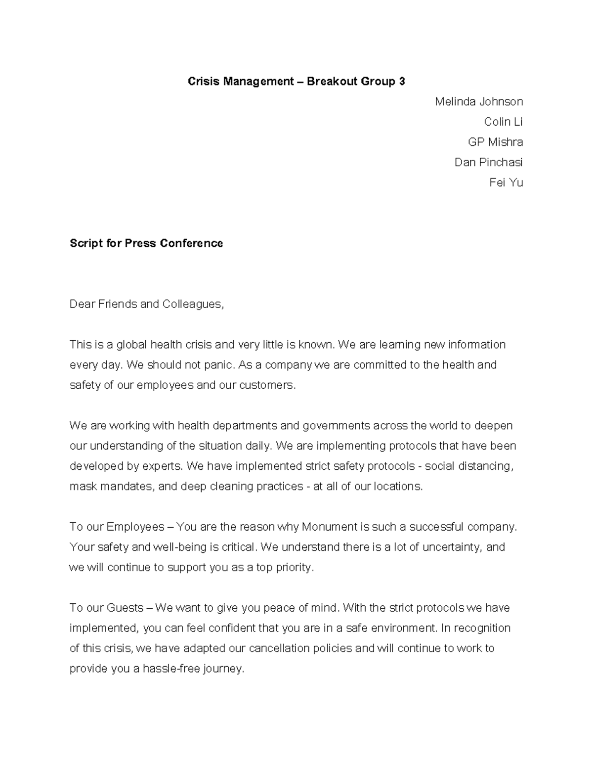 Annotated-Crisis%20Managment - Crisis Management ñ Breakout Group 3 ...