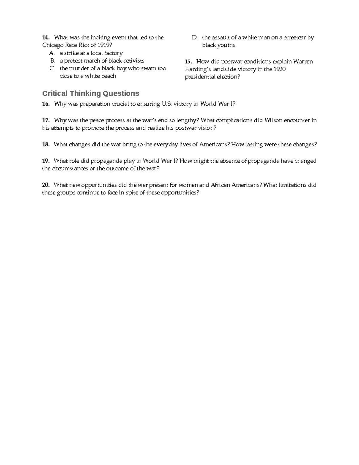 History - Global WORD Chapter 61 - What was the inciting event that led ...