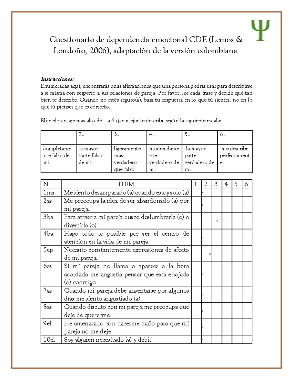 Relaciones y de-Dependencia-Emocional - Cuestionario de dependencia ...