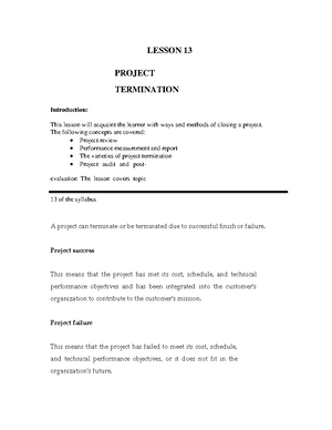 Lesson 8 Project Organisation (2) - PROJECT ORIENTATED ORGANIZATIONS 1 ...