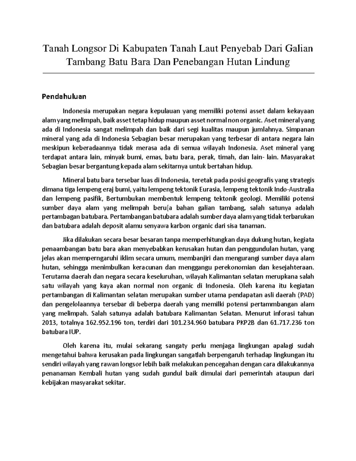 Artikel Teknik Lingkungan David Morgan Saragih - Tanah Longsor Di ...