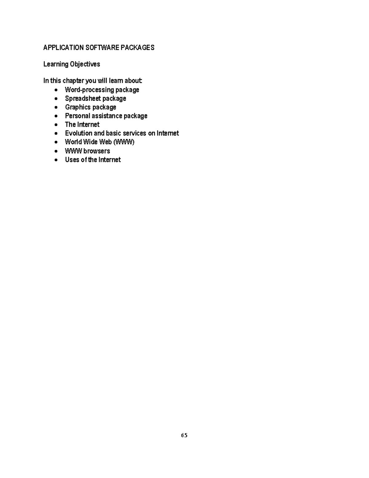 Application Software Packages - APPLICATION SOFTWARE PACKAGES Learning ...