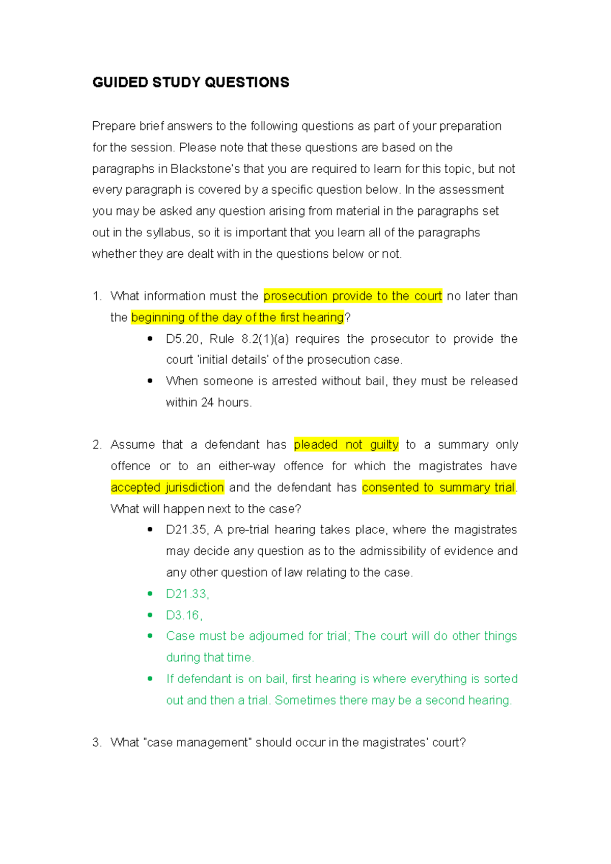 Guided study questions 23-24 - GUIDED STUDY QUESTIONS Prepare brief ...