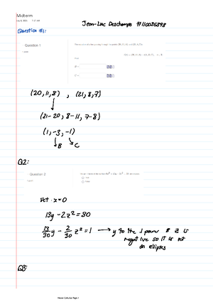 2780Final Review S24 - Summary Vector Calculus - Vector Calculus August ...