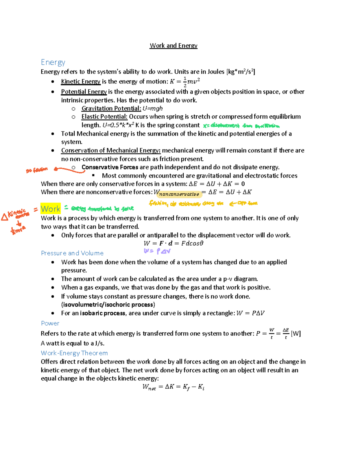 Copy of 2-Work and Energy - Work and Energy Energy EneƌgLJ ƌefeƌƐ ƚŽ ...