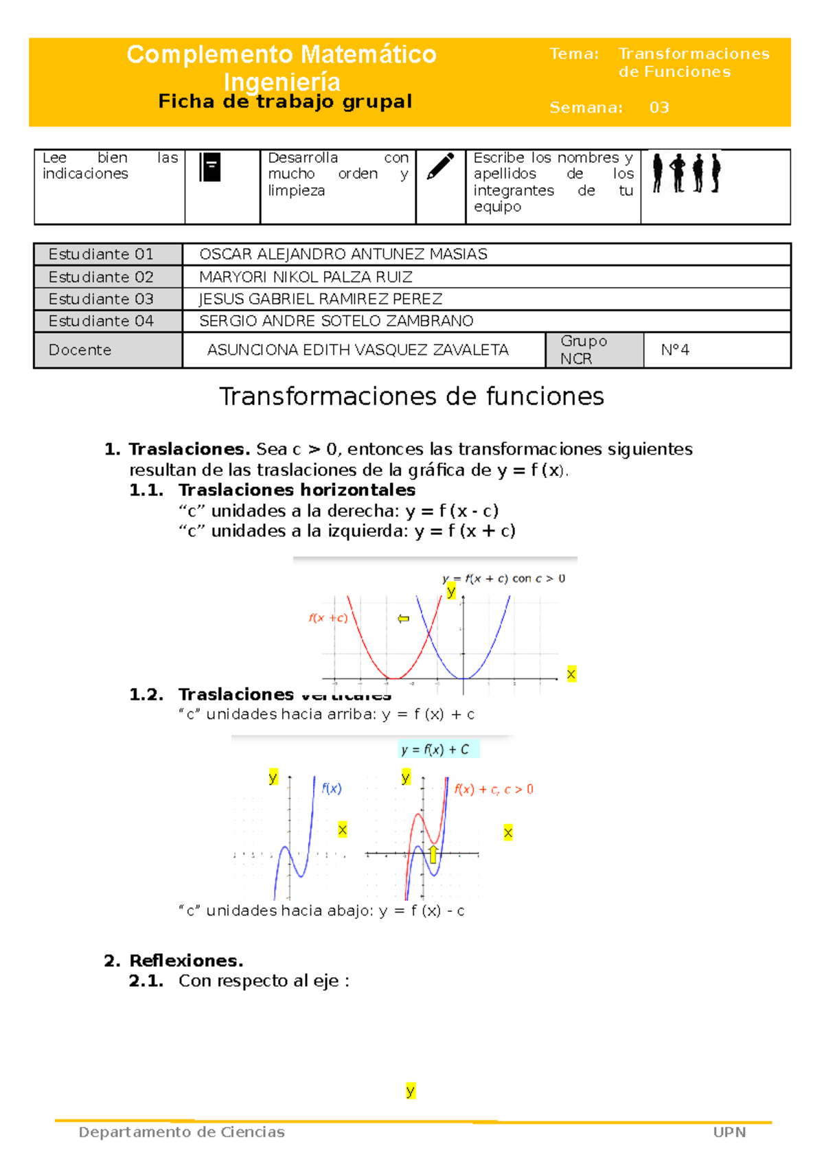 Ficha DE Trabajo Grupal T3 Resuelto - Lee bien las indicaciones Desarrolla con mucho orden y ...