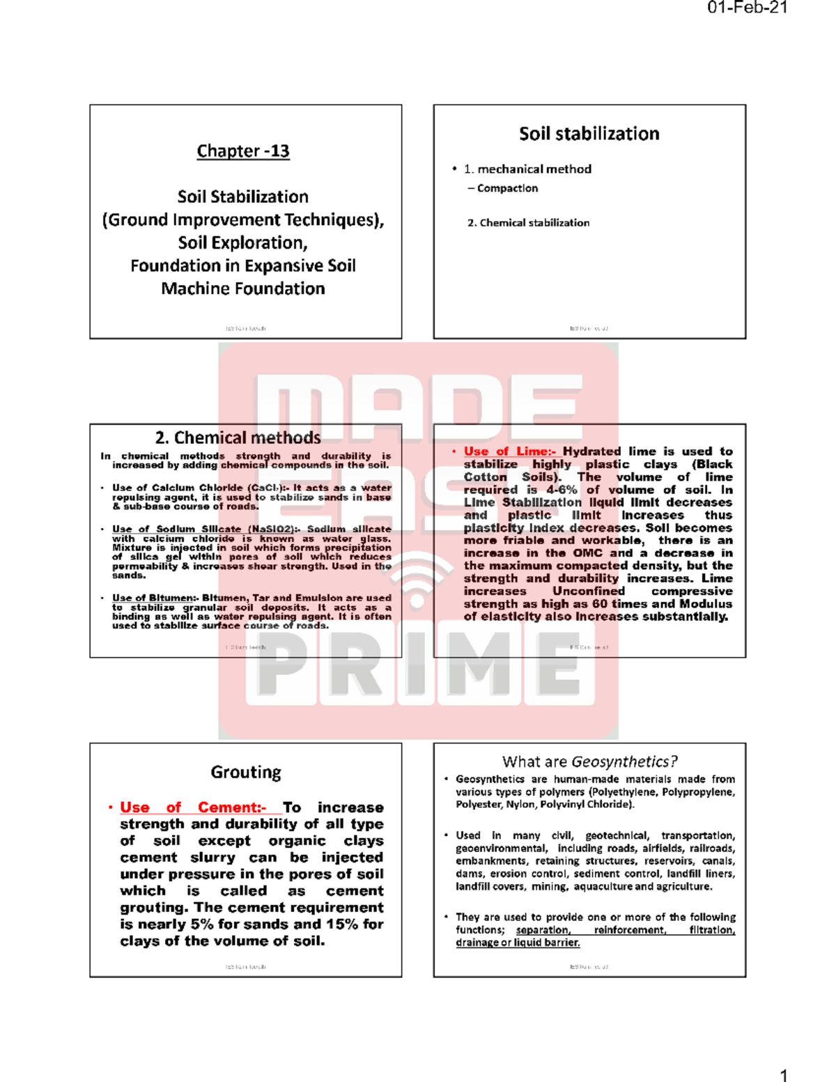 Chapter 13 Soil Stabilization - Civil Engineering - Studocu