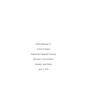 Module 1- Journal - MKT-311-H7298 - Mobile Marketing 311 Victoria ...