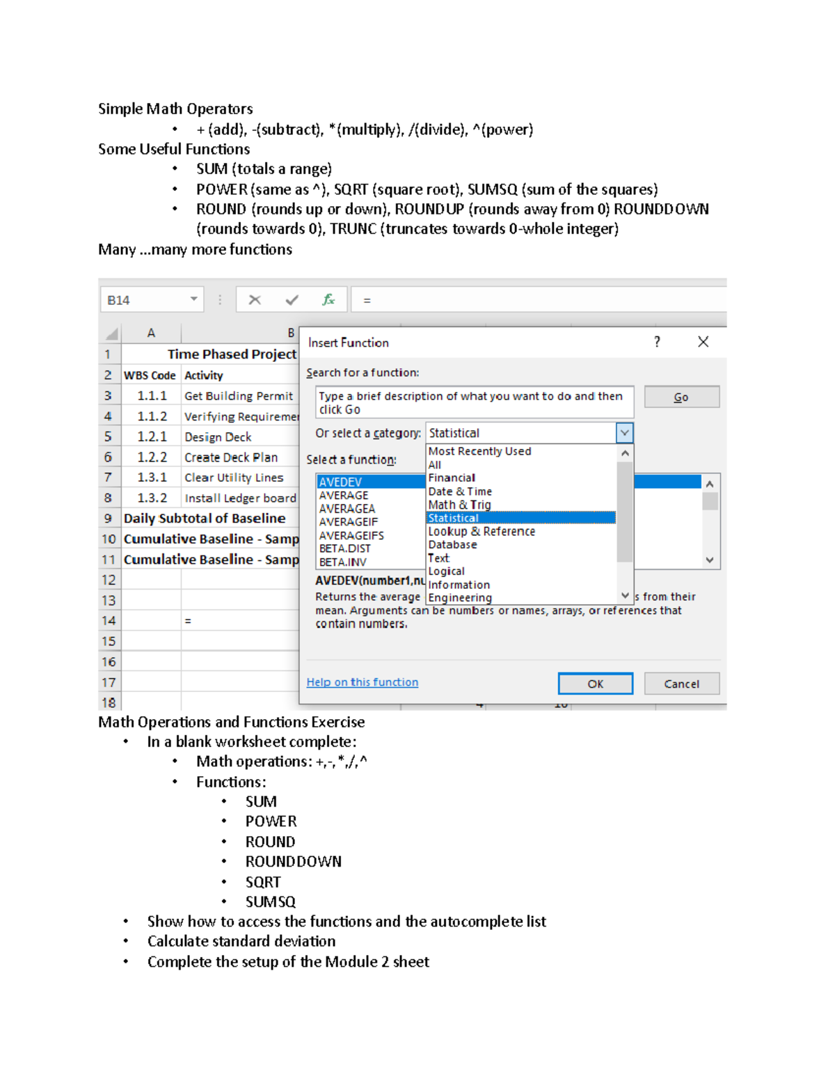 Module 2 - Simple Math Operators - + (add), -(subtract), *(multiply), /(divide), ^(power) Some ...