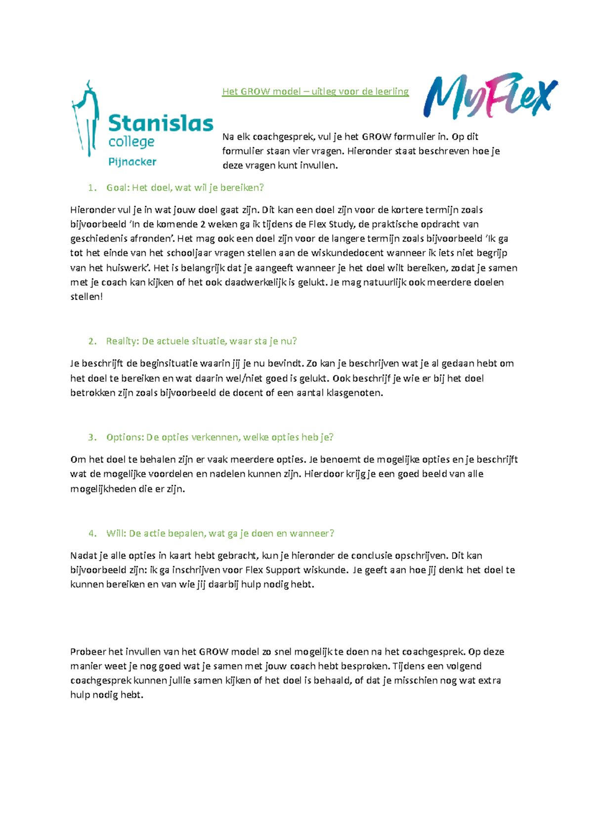GROW model - leerling handleiding SCP.docx - Google Documenten - Het ...
