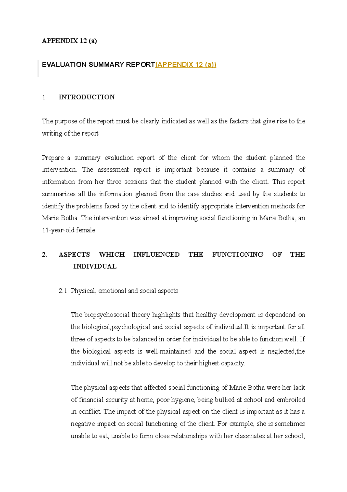 Summative Evaluation Report(28 September) - APPENDIX 12 (a) EVALUATION ...
