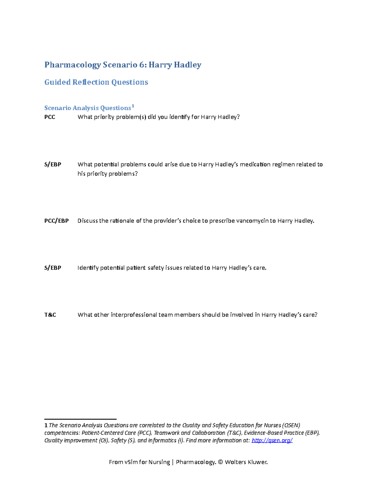 Pharm Scenario 06 Harry Hadley GRQ F17 - Pharmacology Scenario 6: Harry ...