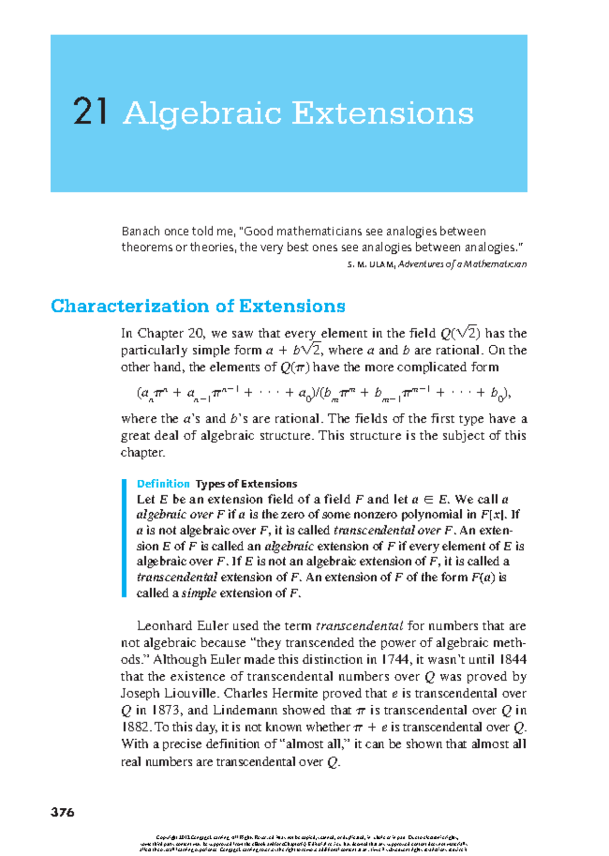 Algebraic Extensions - ini adalah materi pada mata kuliah Struktur ...