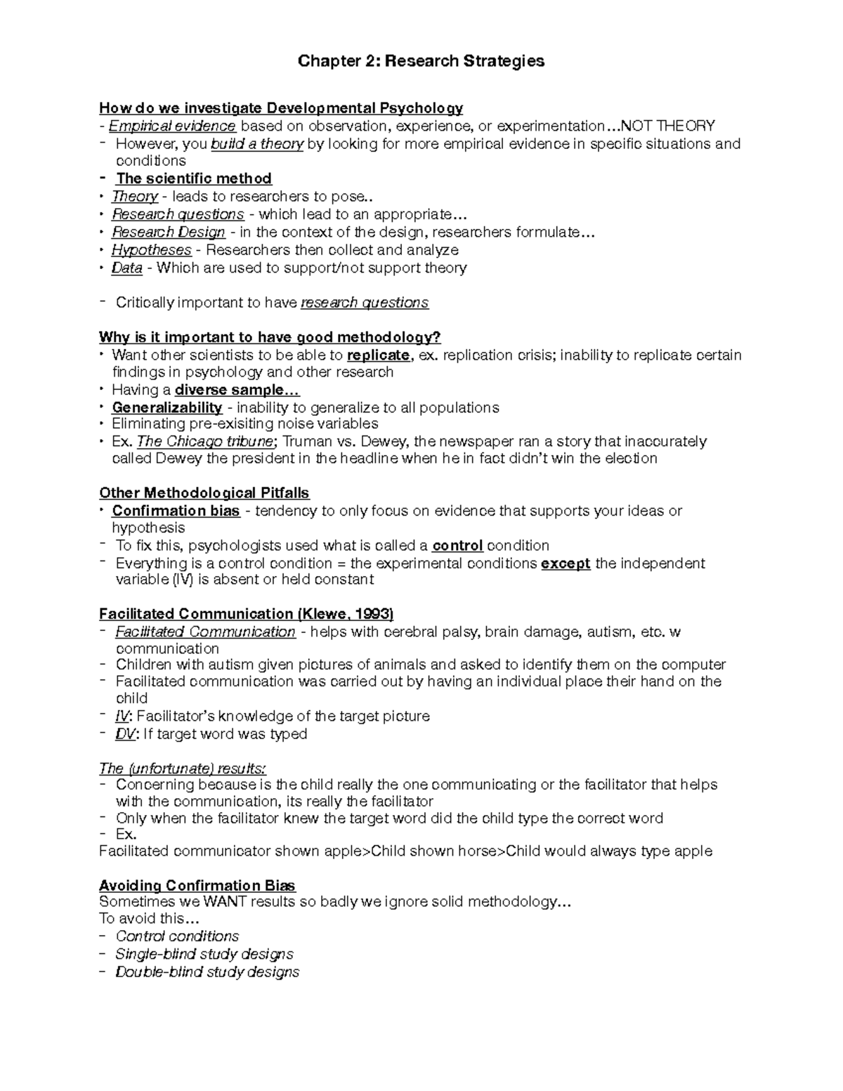 Child Psych - Research Strategies - How do we investigate Developmental ...